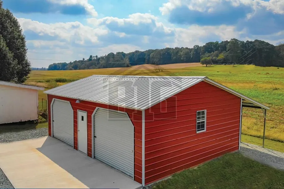 The Melanie Garage Enclosed Lean To 28x35x12/7 - Big Buildings Direct