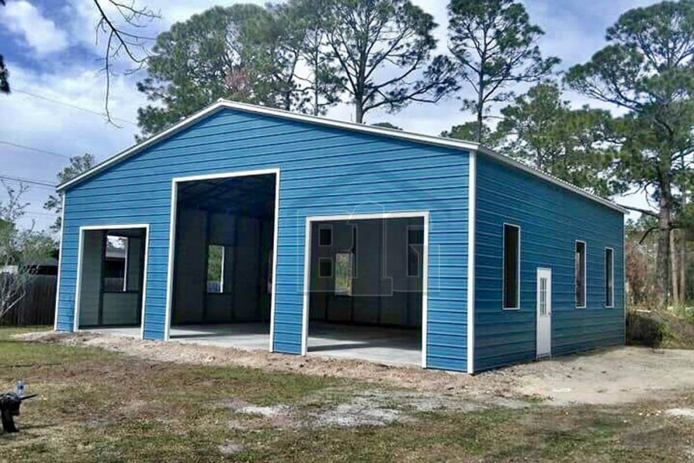 The All American Metal Pre Fab Garage 30x40x11 - Big Buildings Direct